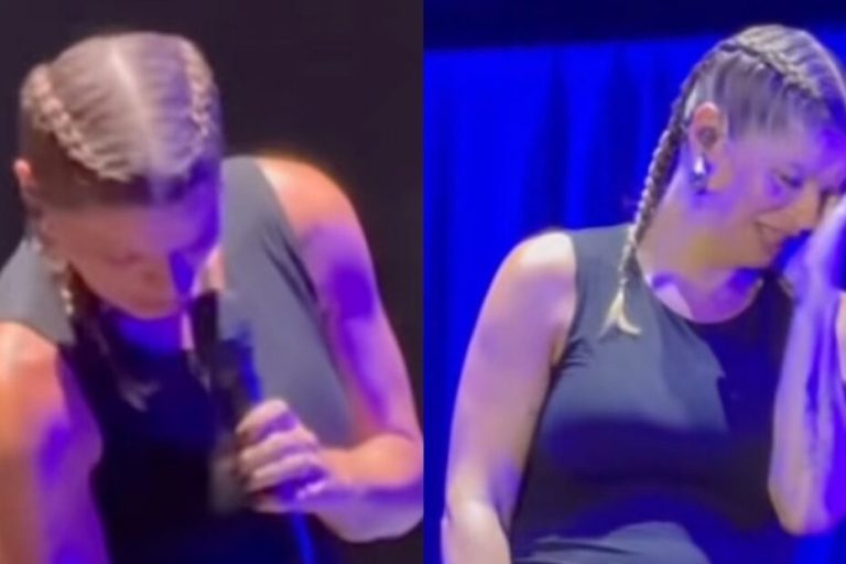 “Stop, la mia pancia…”. Alessandra Amoroso incintissima interrompe il ...